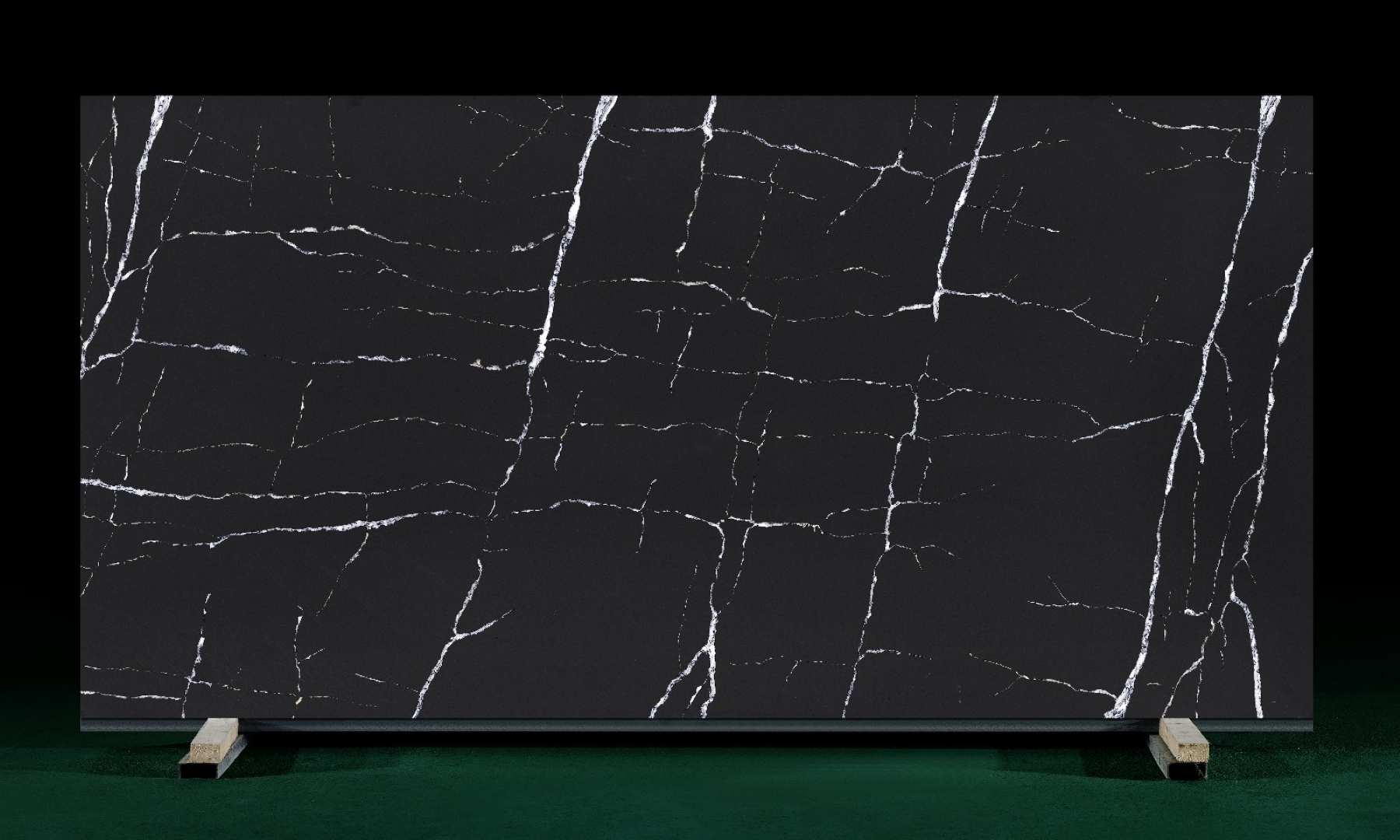 Noir St. Laurent Jumbo | Black & White Veining Quartz | Flooring & Wall ...